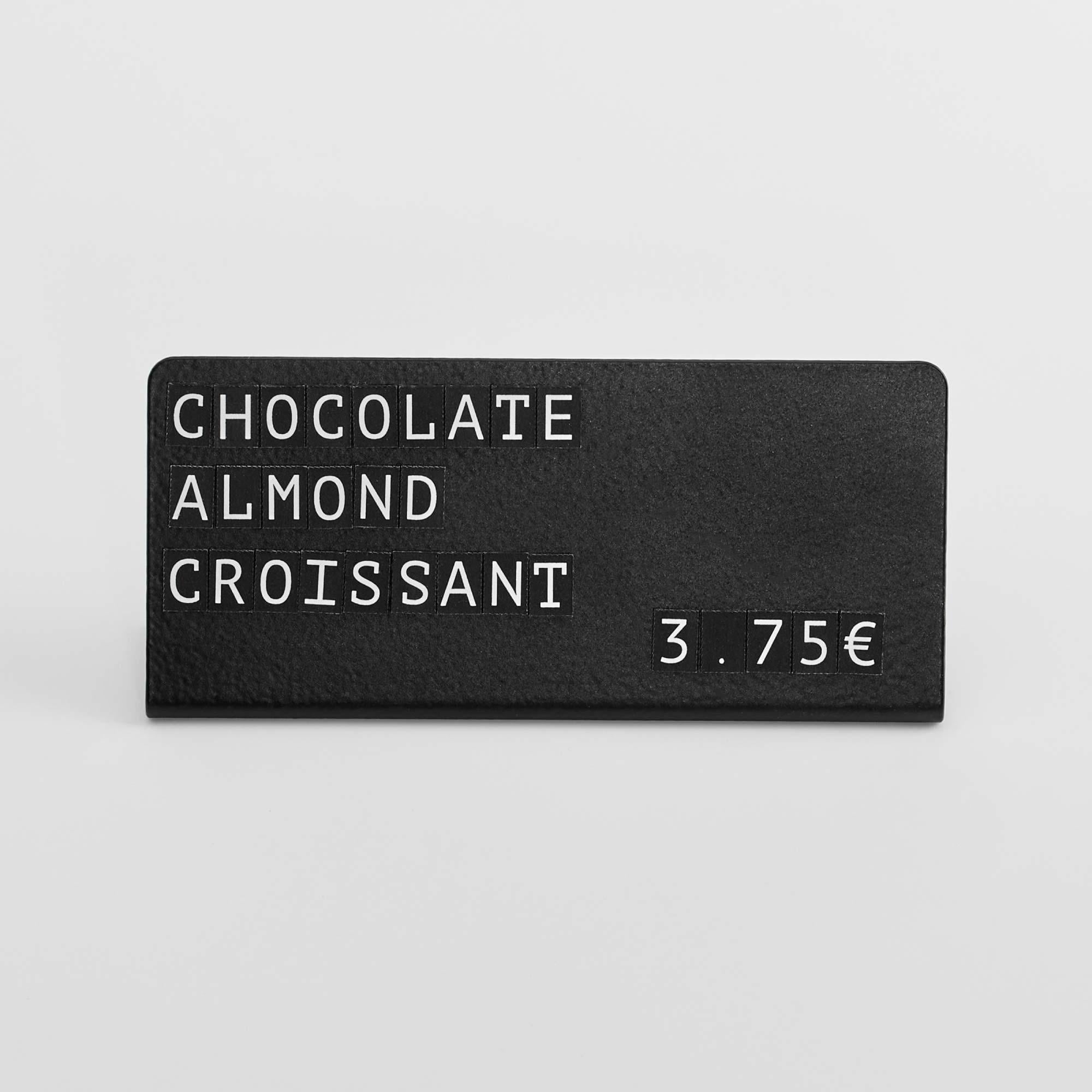 Black Metal Price Tags With Changeable Magnetic Letters for Bakeries ...