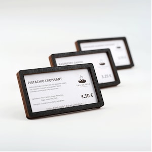 Set of Metal Price Tags With Changeable Magnetic Letters for Bakeries ...