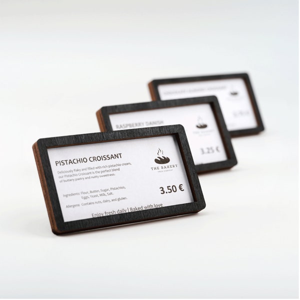Set of Metal Price Tags With Changeable Magnetic Letters for Bakeries ...
