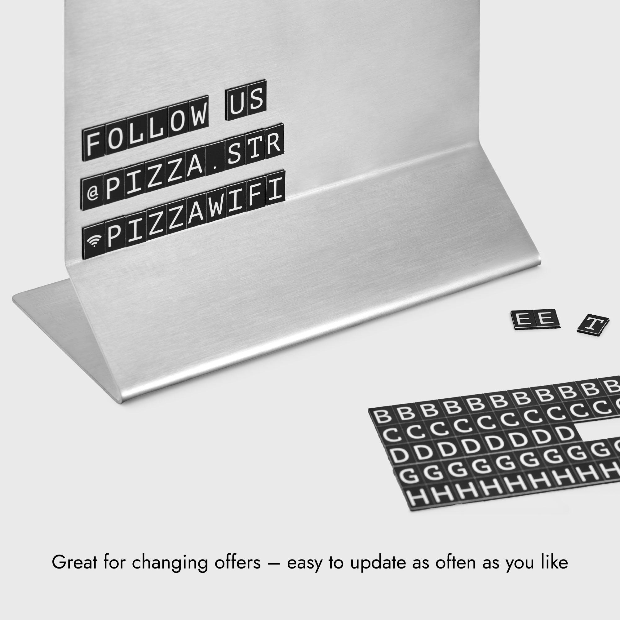 Magnetic Letter Menu Board – Small Metal Sign With Black Letters ...