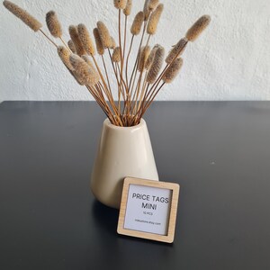 Wooden Square Price Tag 12 Pcs, Price Display for Market, Store and ...