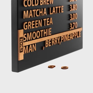 Magnetic Menu Board With Wooden Letters – Easily Customizable and ...