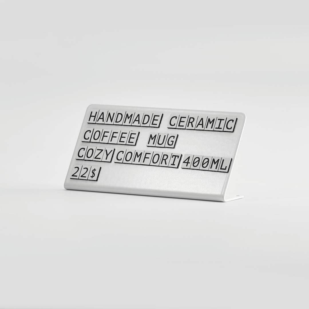 White Metal Price Tags With Changeable Magnetic Letters for Bakeries ...