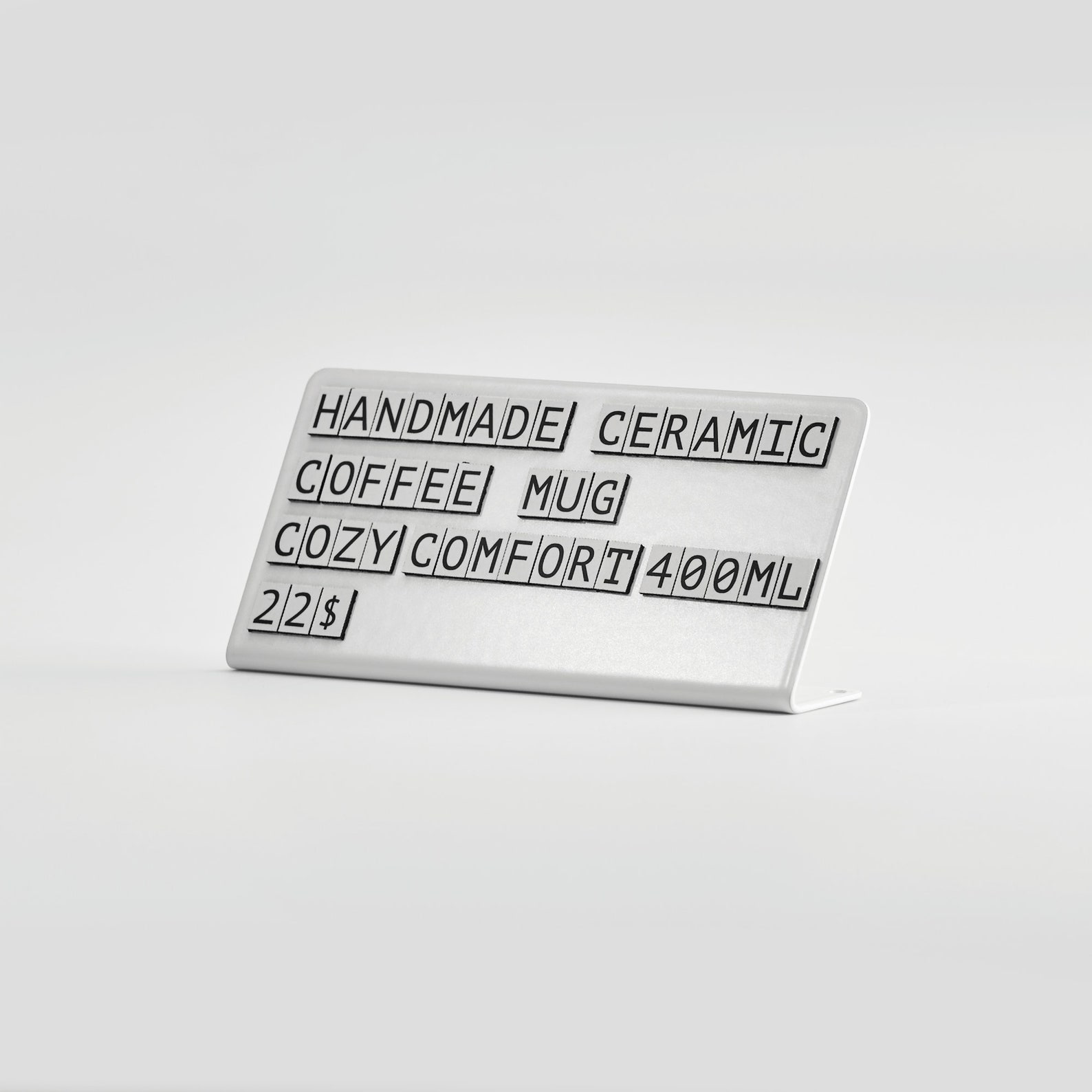 White Metal Price Tags With Changeable Magnetic Letters for Bakeries ...