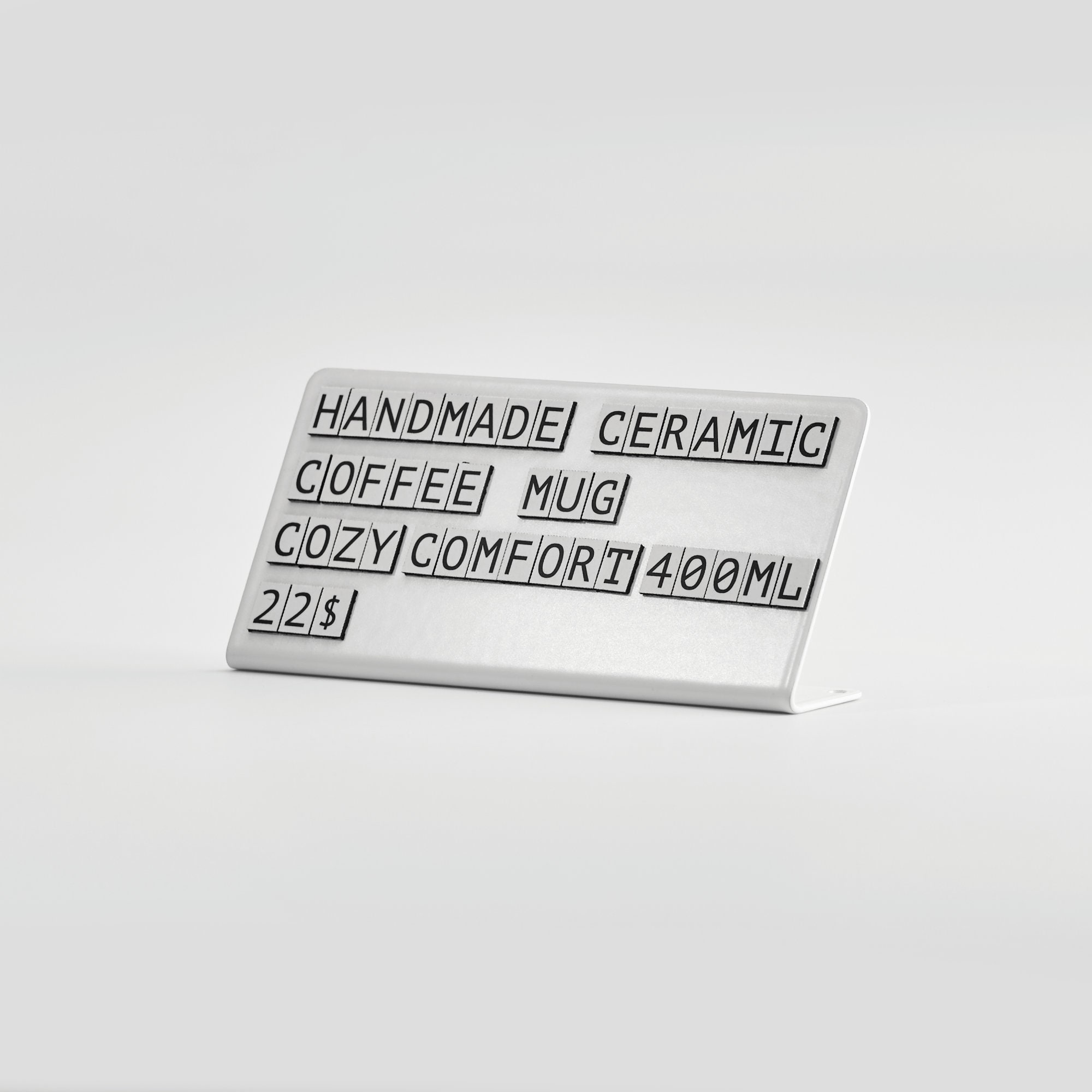 White Metal Price Tags With Changeable Magnetic Letters for Bakeries ...