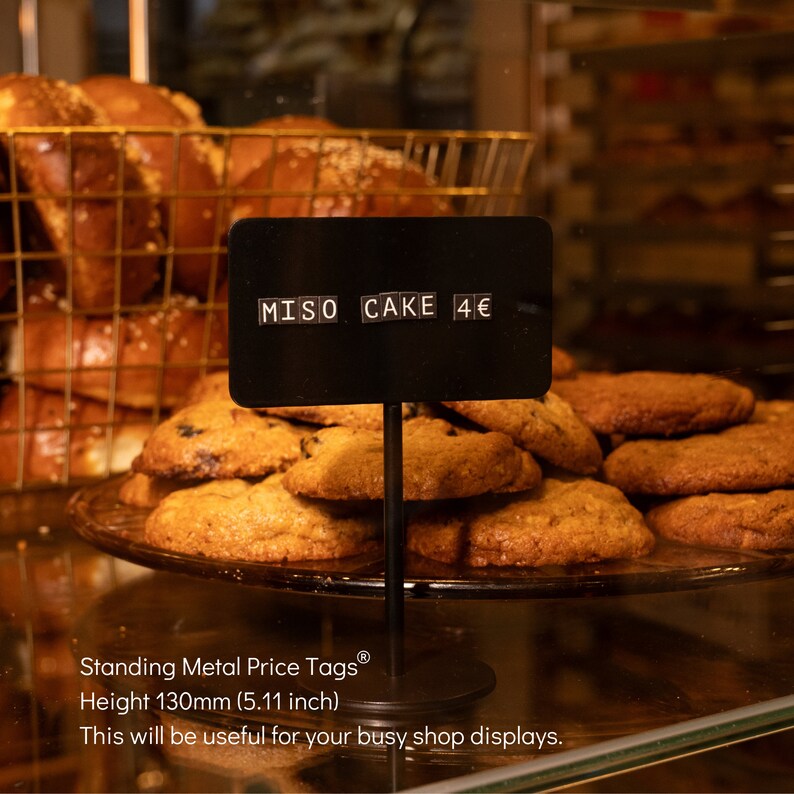 Standing Metal Price Tags. Counter Signs on the Leg for Display With ...