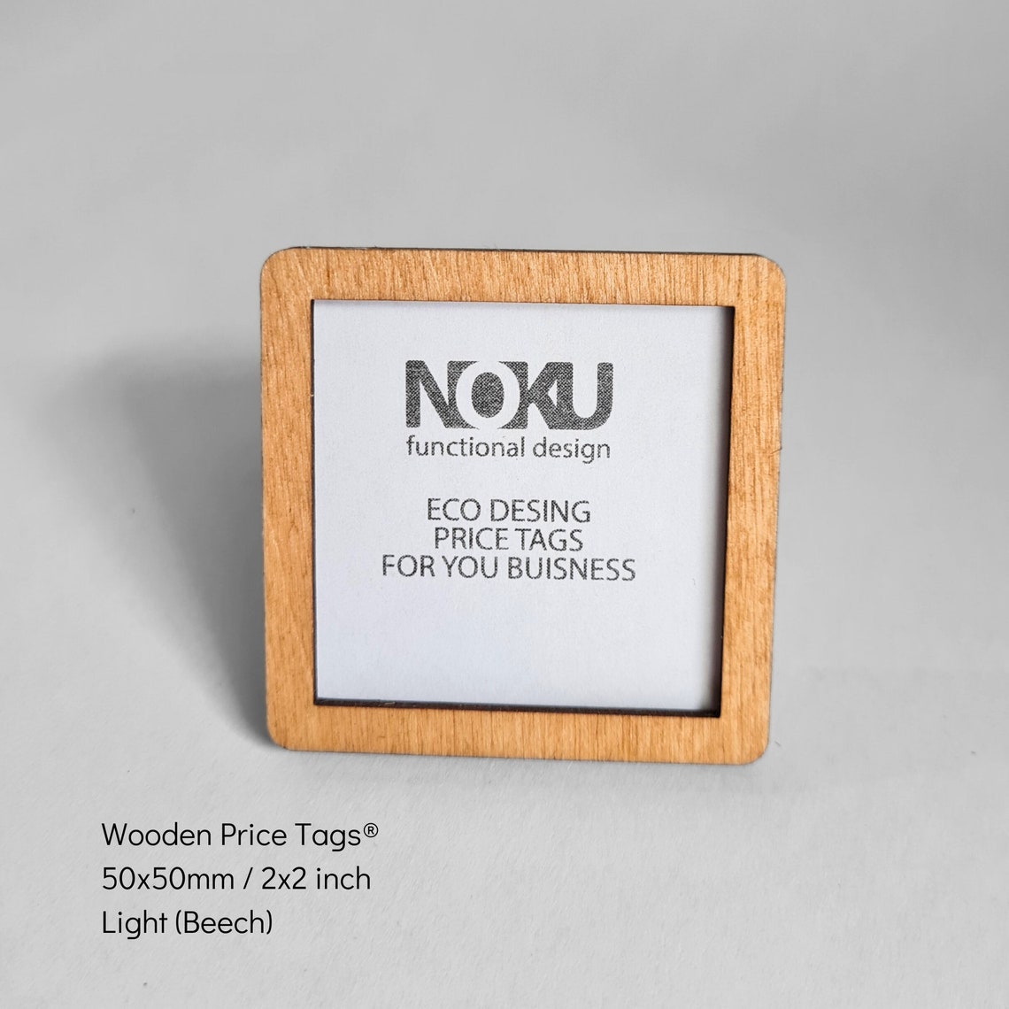 Wooden Price Tags Square Wooden Holders for Your Price for - Etsy