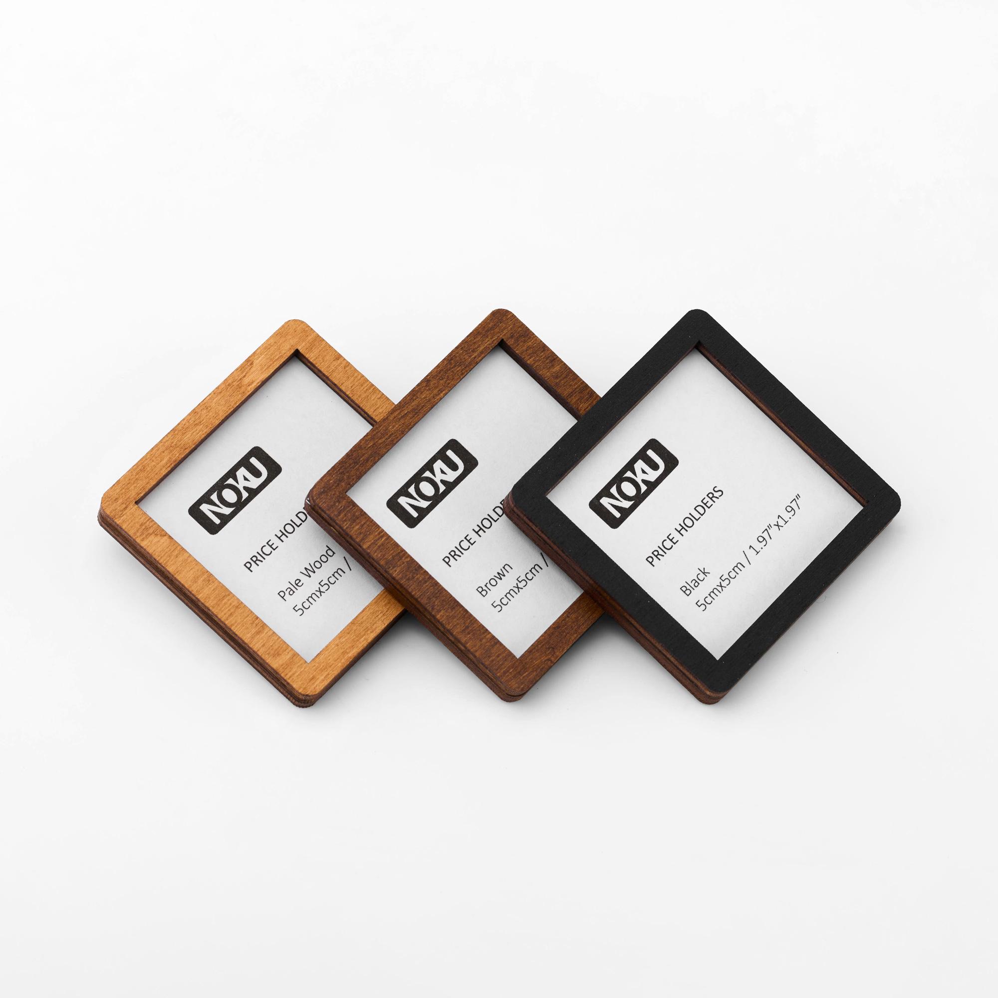 Wooden Price Tags - Square Wooden Holders for Your Price for Cafes ...