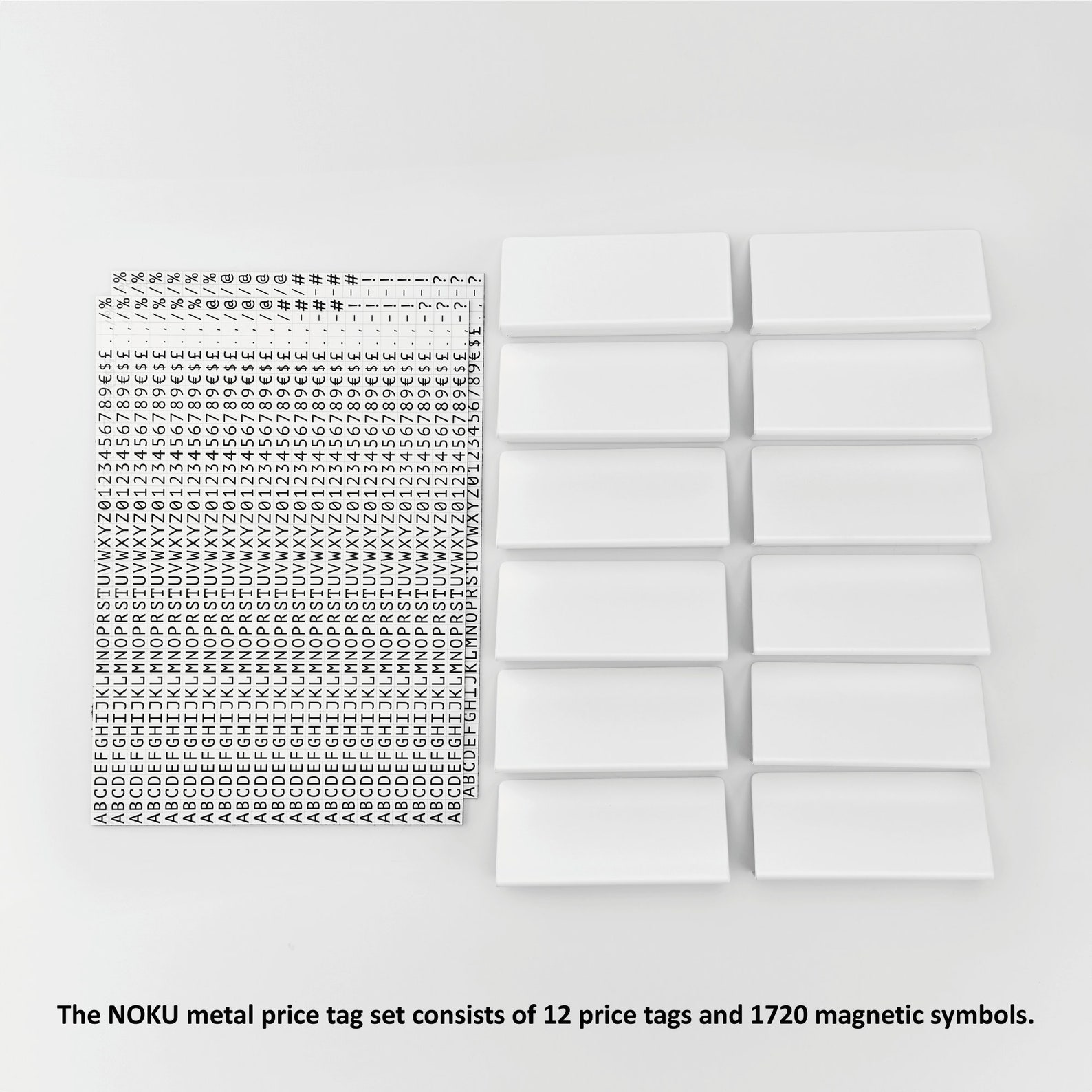 White Metal Price Tags With Changeable Magnetic Letters for Bakeries ...