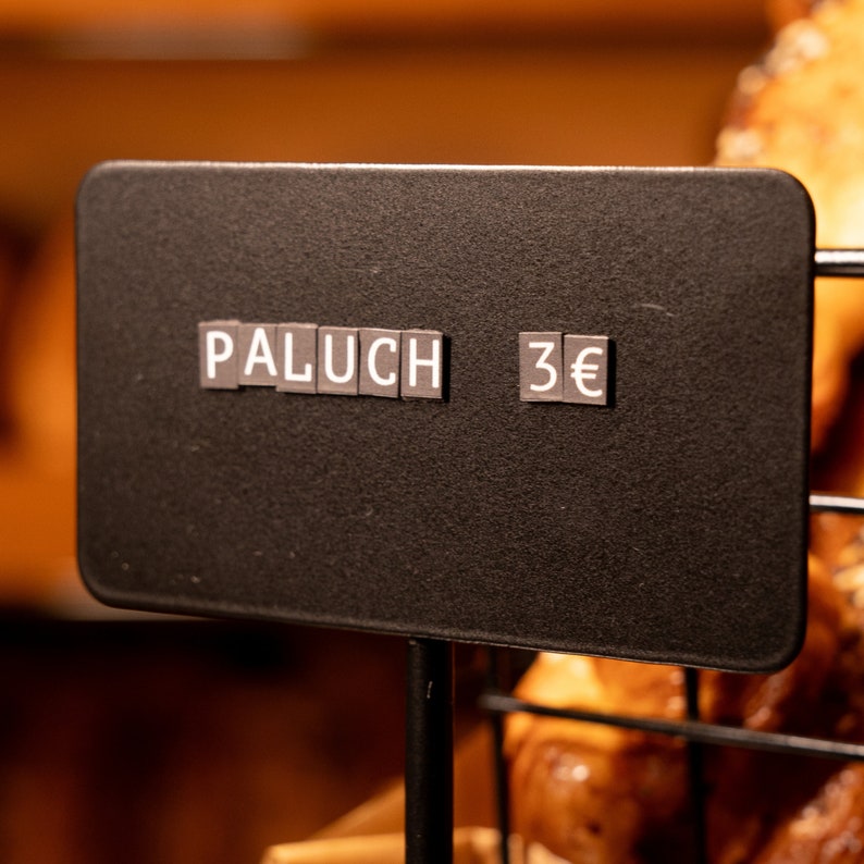 Standing Metal Price Tags. Counter Signs on the Leg for Display With ...