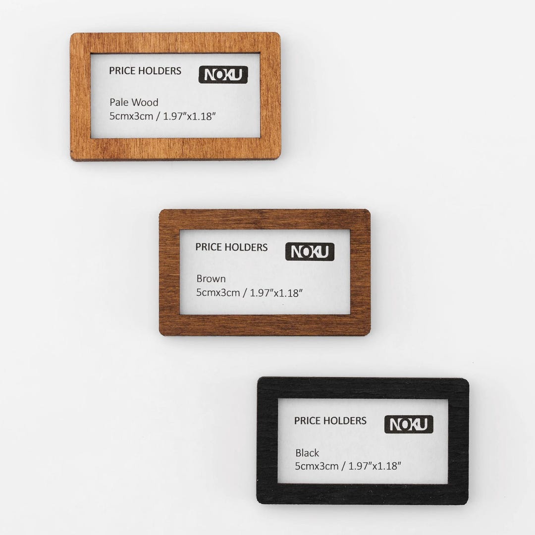 Wooden Price Tags, Mini Price Tag - 12 Pcs, Price Display for Market ...