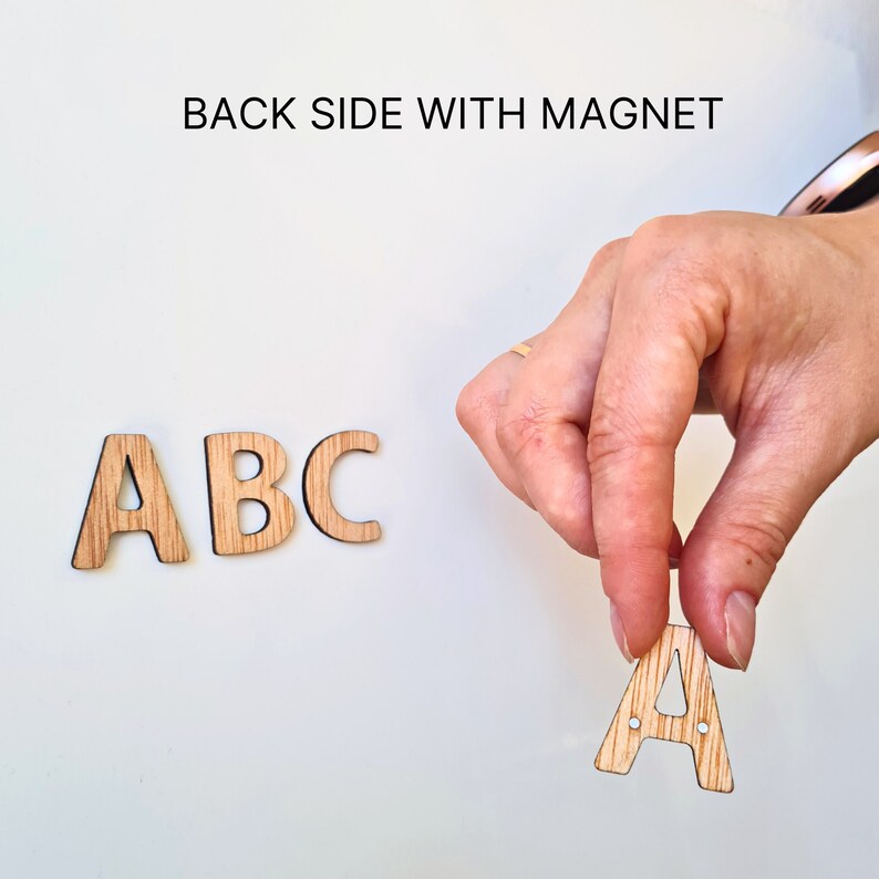 Wooden Letters With Magnet, Magnetic Letters, Letters for Menu, Wood ...