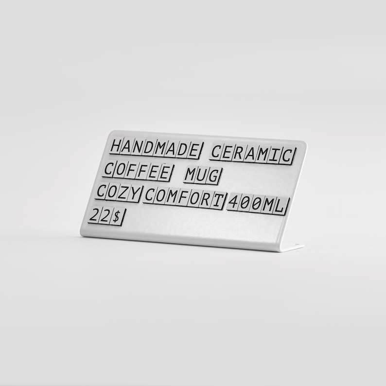 Set of Metal Price Tags With Changeable Magnetic Letters for Bakeries ...