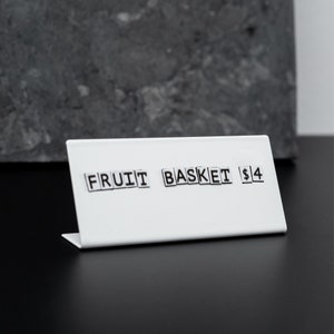 Black Metal Price Tags With Changeable Magnetic Letters for Bakeries ...