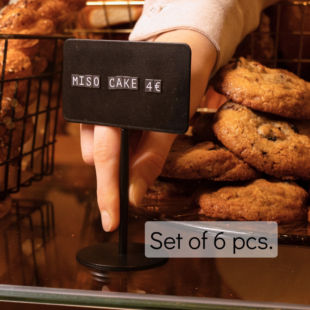 Standing Metal Price Tags. Counter Signs on the Leg for Display With ...