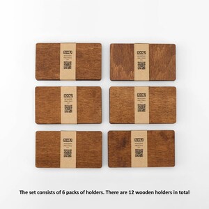 Wooden Display Stand - 12 Pcs, Price Display for Market, Store and ...