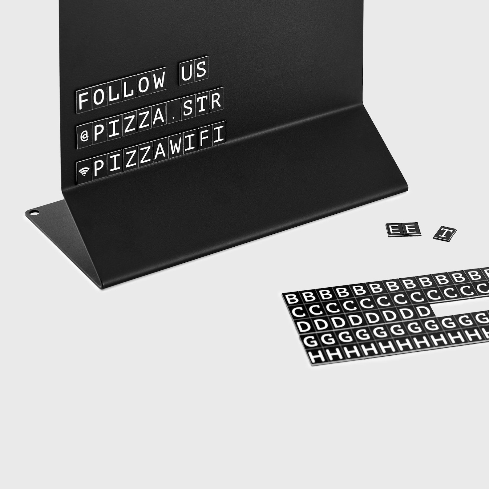 Magnetic Letter Menu Board – Small Metal Sign With Black Letters ...