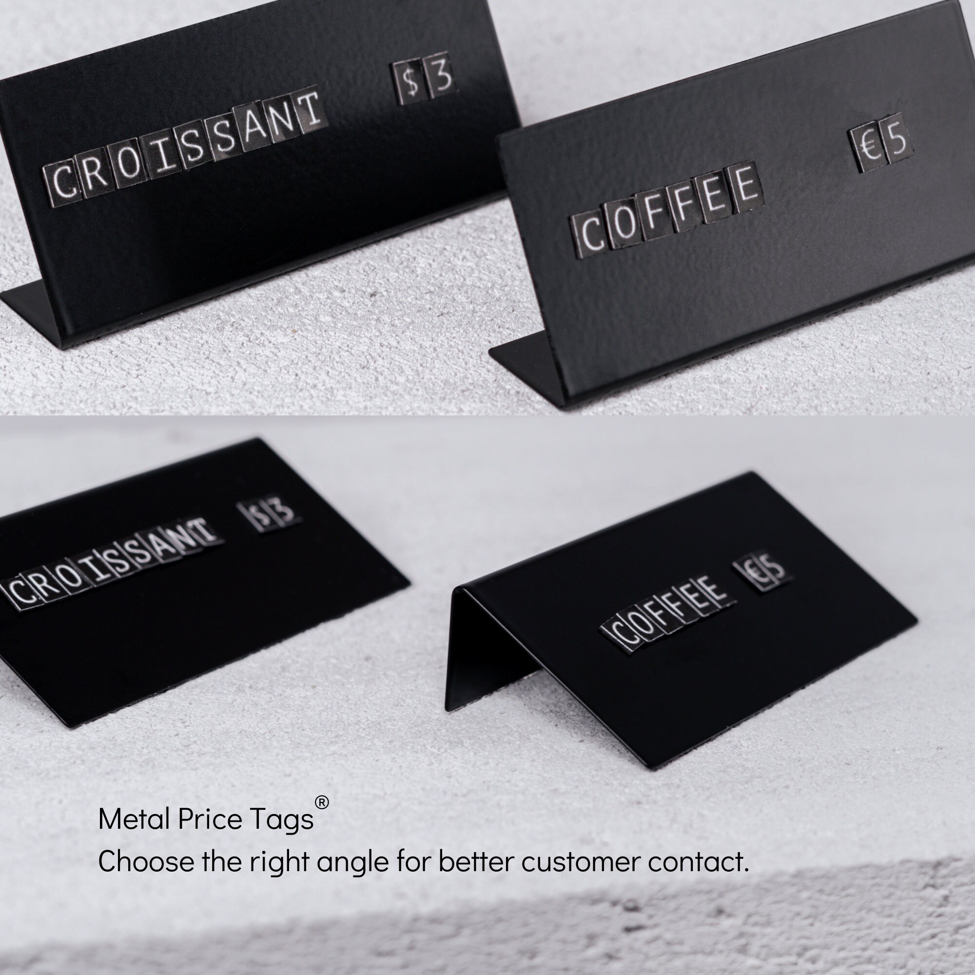 Metal Price Tags With Changeable Magnetic Letters. Unique and Luxurious ...