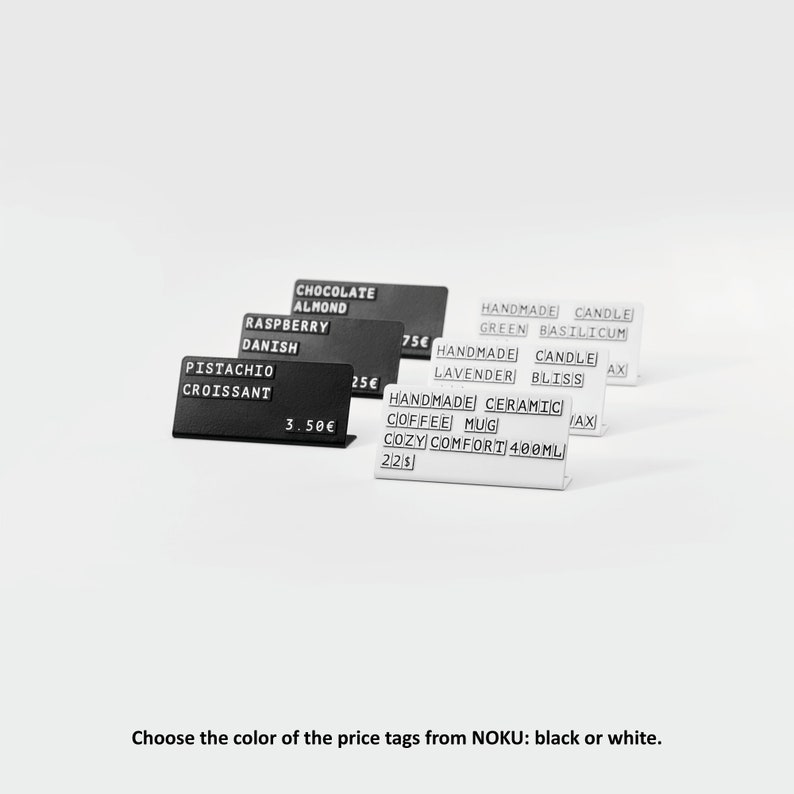White Metal Price Tags With Changeable Magnetic Letters for Bakeries ...
