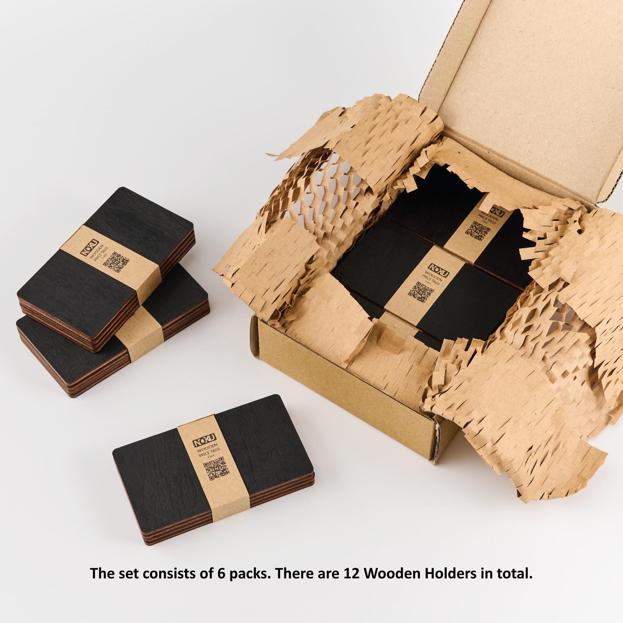 Wooden Price Tags - 12 Pcs, Price Display for Market, Store and Cafes ...