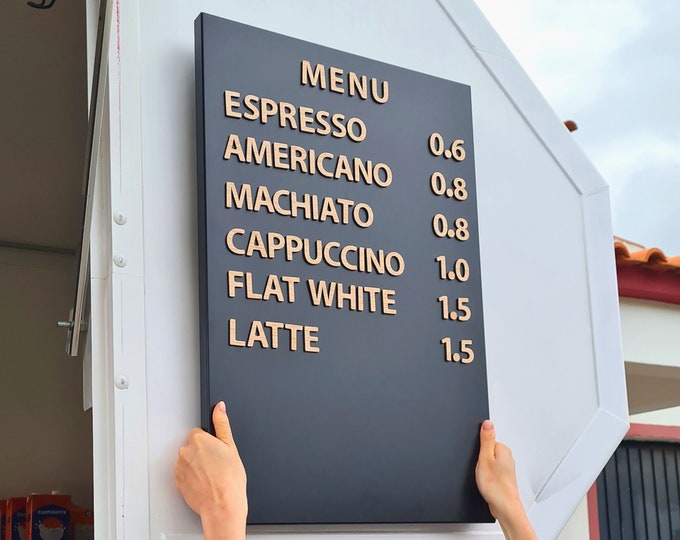 Wall Mounted Menu, Changeable Letter Board, Cafe Wall Menu, Letter ...