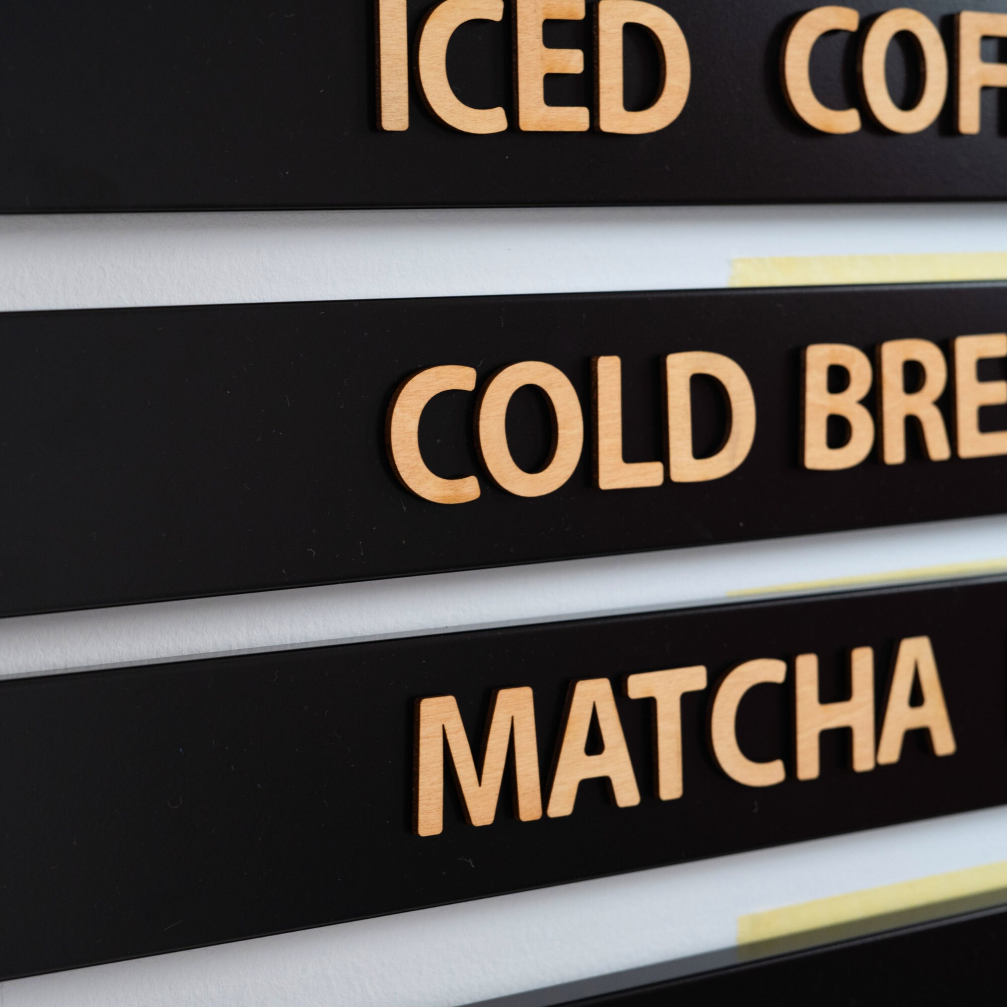 Wall Menu Set. Easily Changeable Metal Menu Board With Wooden Letters ...