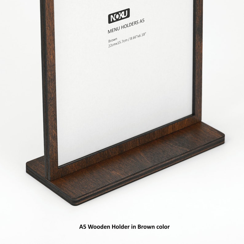A5 Wooden Menu Holder: Tabletop Display Stand for Restaurant Cafe - Etsy