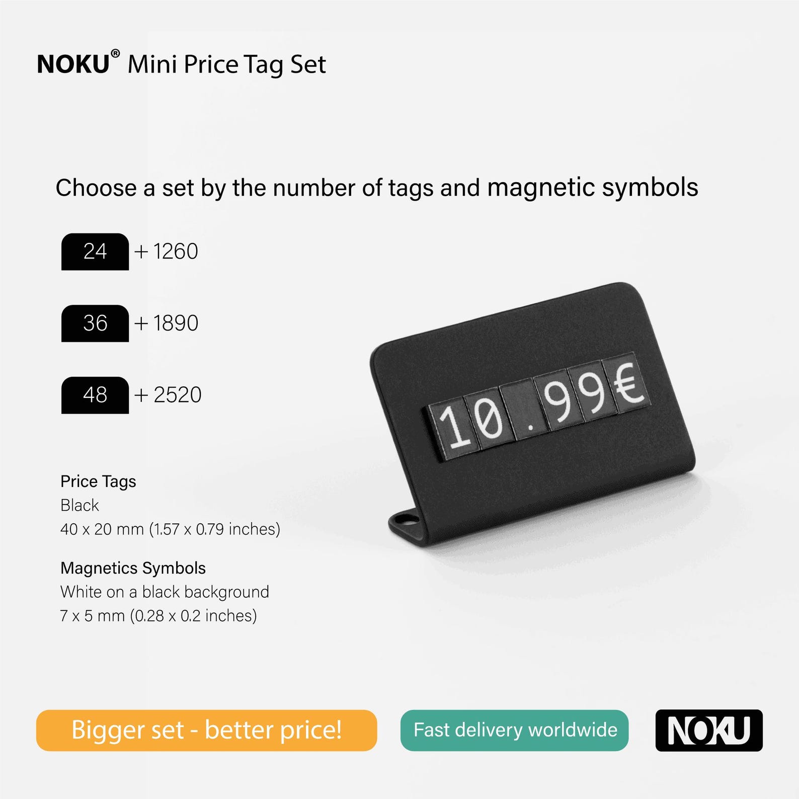 Rich Set of Mini Price Tags for Bakeries & Coffee Shops – Black Metal ...