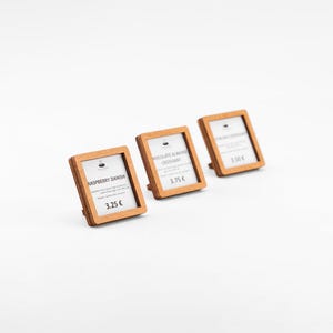 Wooden Price Tags - Square Wooden Holders for Your Price for Cafes ...