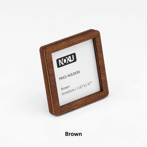 Wooden Price Tags - Square Wooden Holders for Your Price for Cafes ...