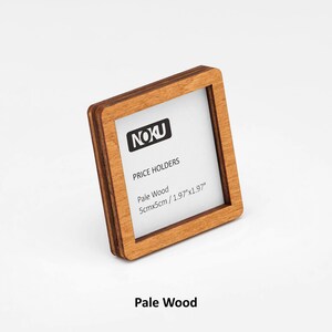 Wooden Price Tags - Square Wooden Holders for Your Price for Cafes ...