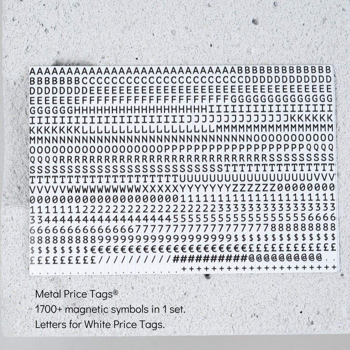 Metal Price Tags With Changeable Magnetic Letters. Unique and Luxurious ...