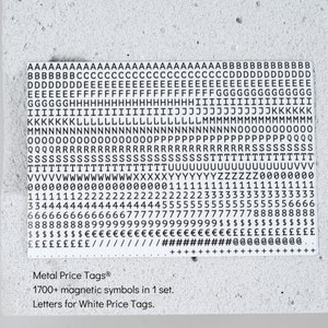Metal Price Tags With Changeable Magnetic Letters. Unique and Luxurious ...