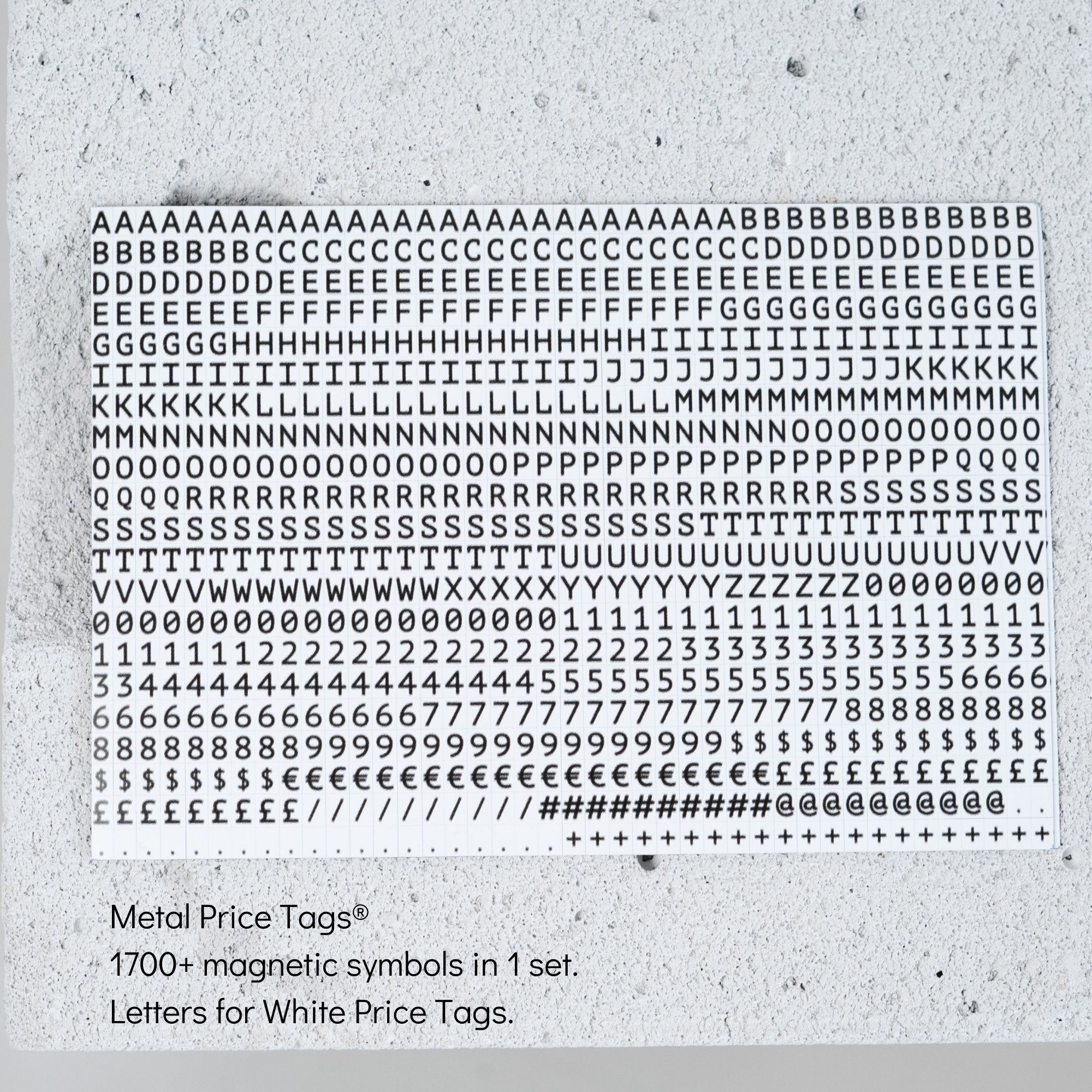 Metal Price Tags With Changeable Magnetic Letters. Unique and Luxurious ...