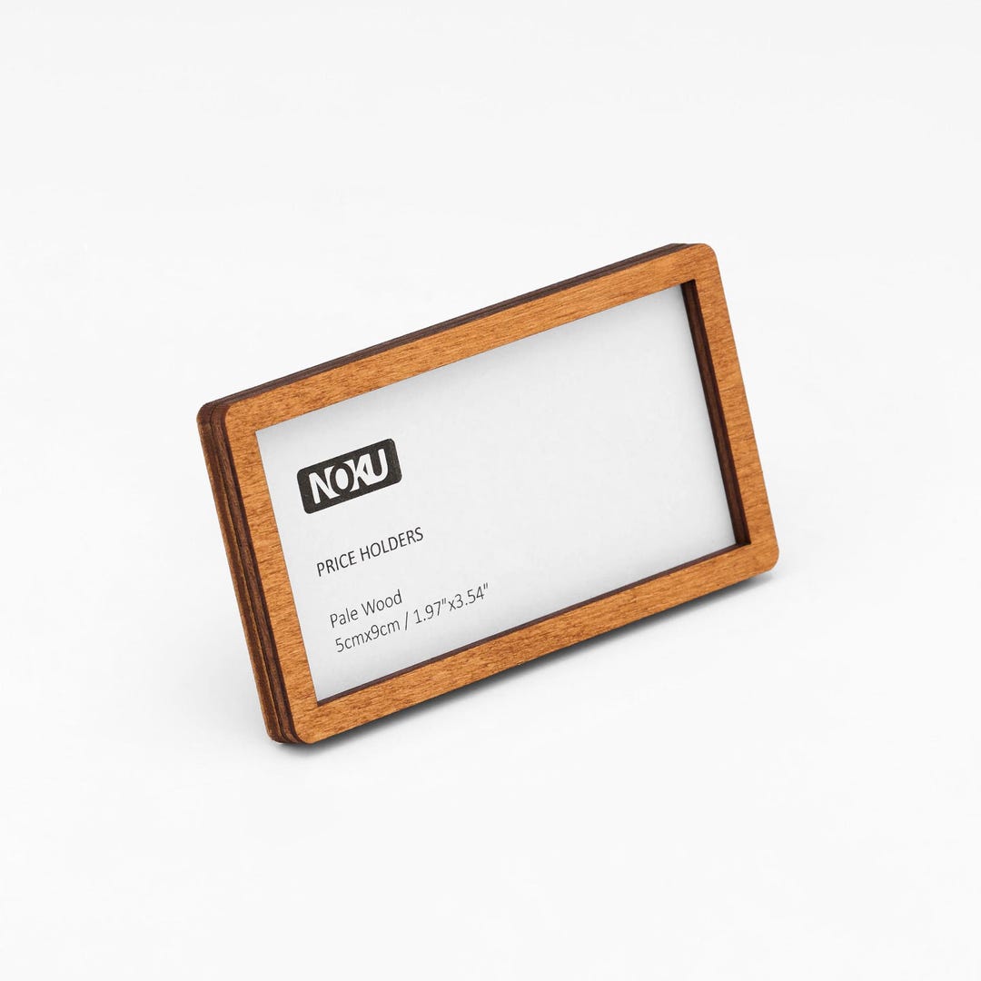 Wooden Price Tags - 12 Pcs, Price Display for Market, Store and Cafes ...