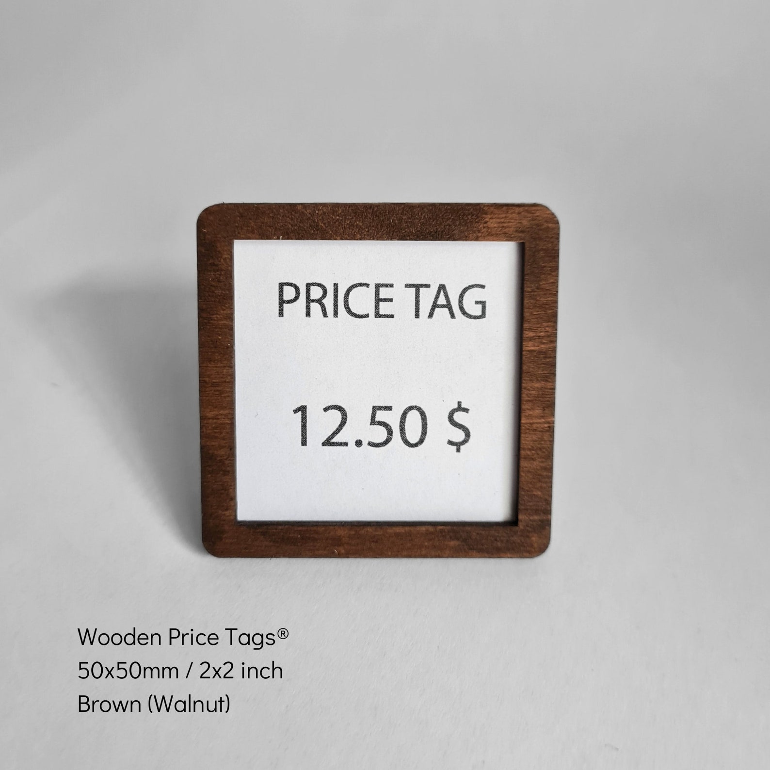 Wooden Price Tags Square Wooden Holders for Your Price for - Etsy