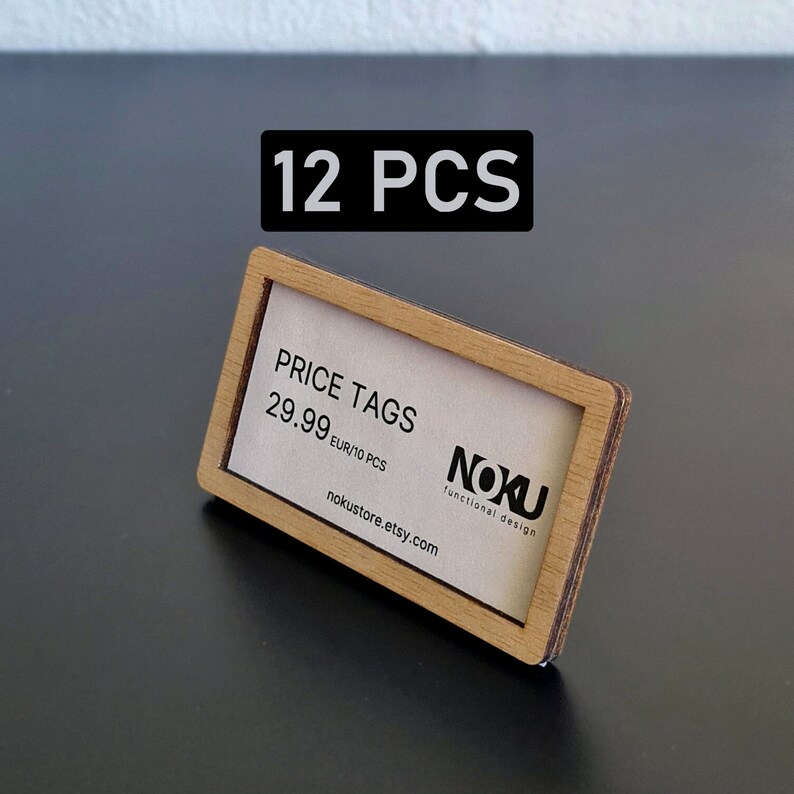 Wooden Price Tags 12 Pcs Price Display for Market Store - Etsy