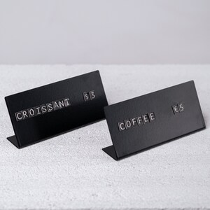 Set of Metal Price Tags With Changeable Magnetic Letters for - Etsy