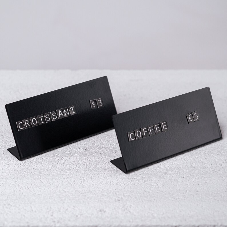 Set of Metal Price Tags With Changeable Magnetic Letters for Bakeries ...
