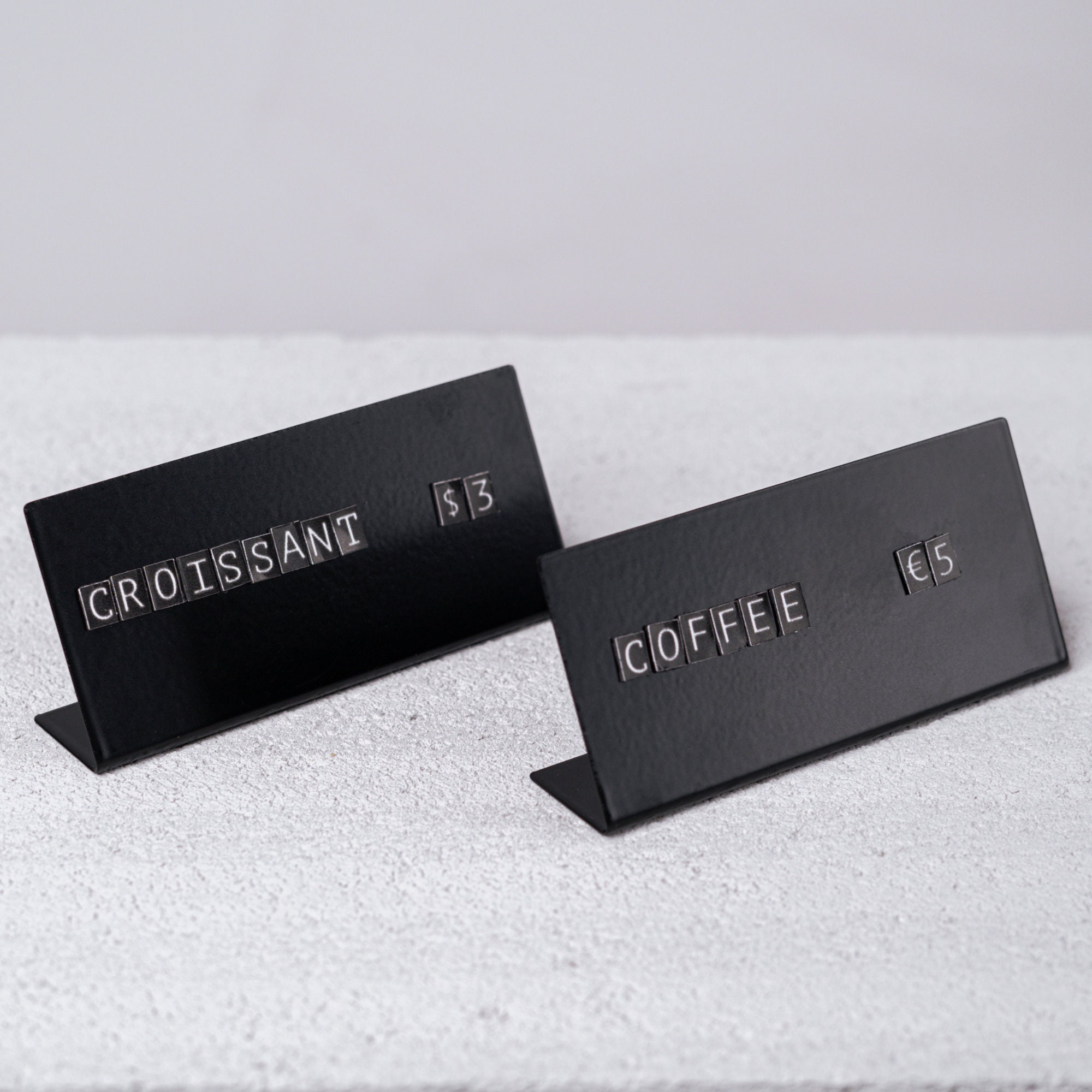 Set of Metal Price Tags With Changeable Magnetic Letters for Bakeries ...