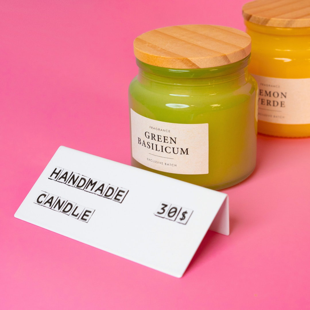 White Metal Price Tags With Changeable Magnetic Letters for Bakeries ...