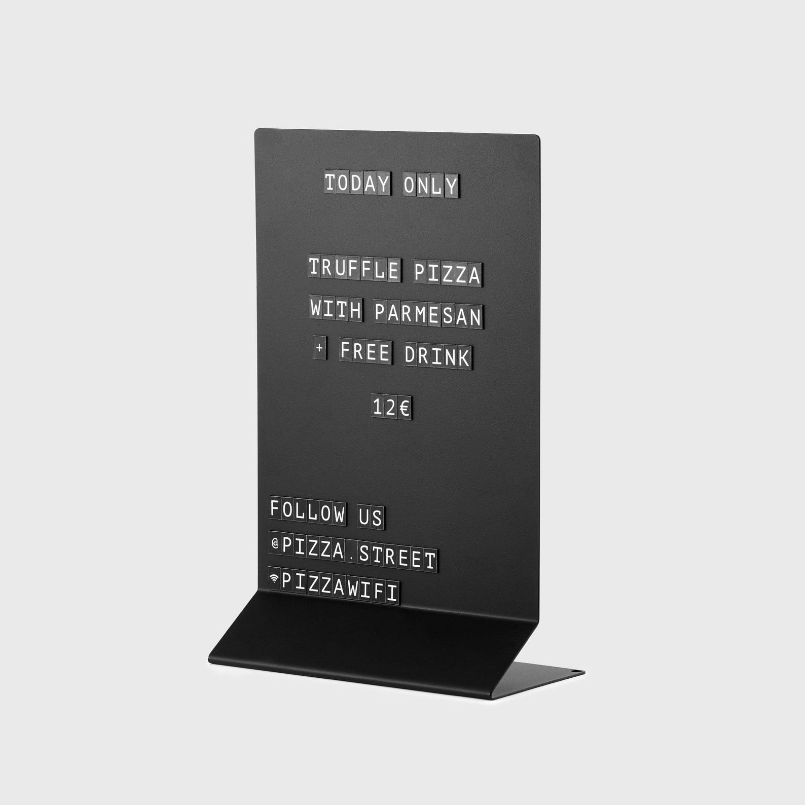 Magnetic Letter Menu Board – Small Metal Sign With Black Letters ...