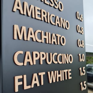 Coffee Shop Menu, Coffee Bar Sign, Menu Board, Letter Board, Сoffee ...