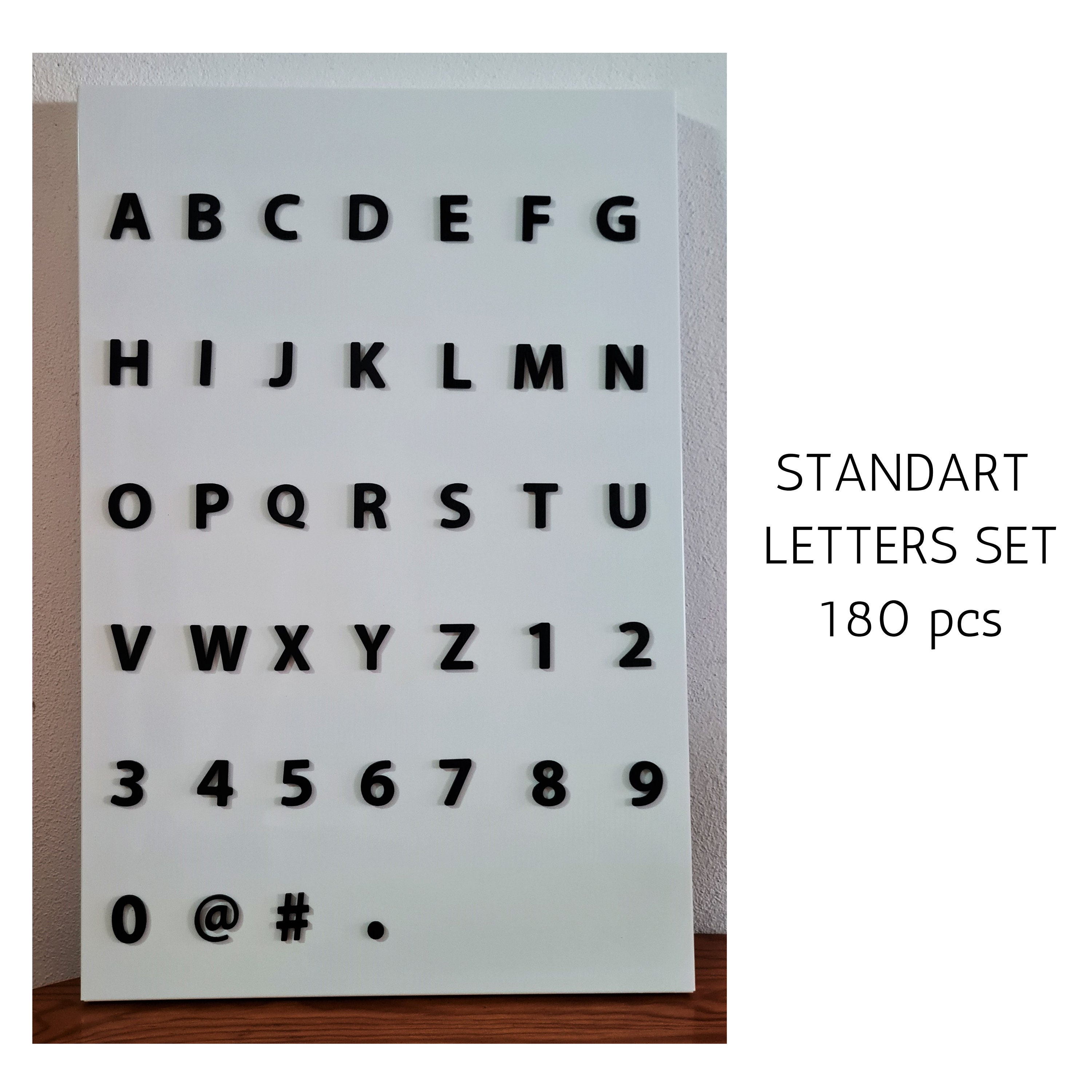 Black Letters With Magnet, Magnetic Wooden Symbols, Letters for Menu ...