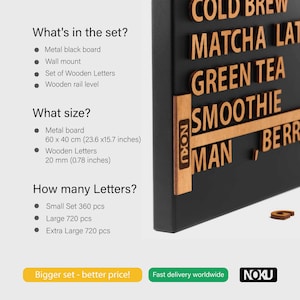 Magnetic Menu Board With Wooden Letters – Easily Customizable and ...