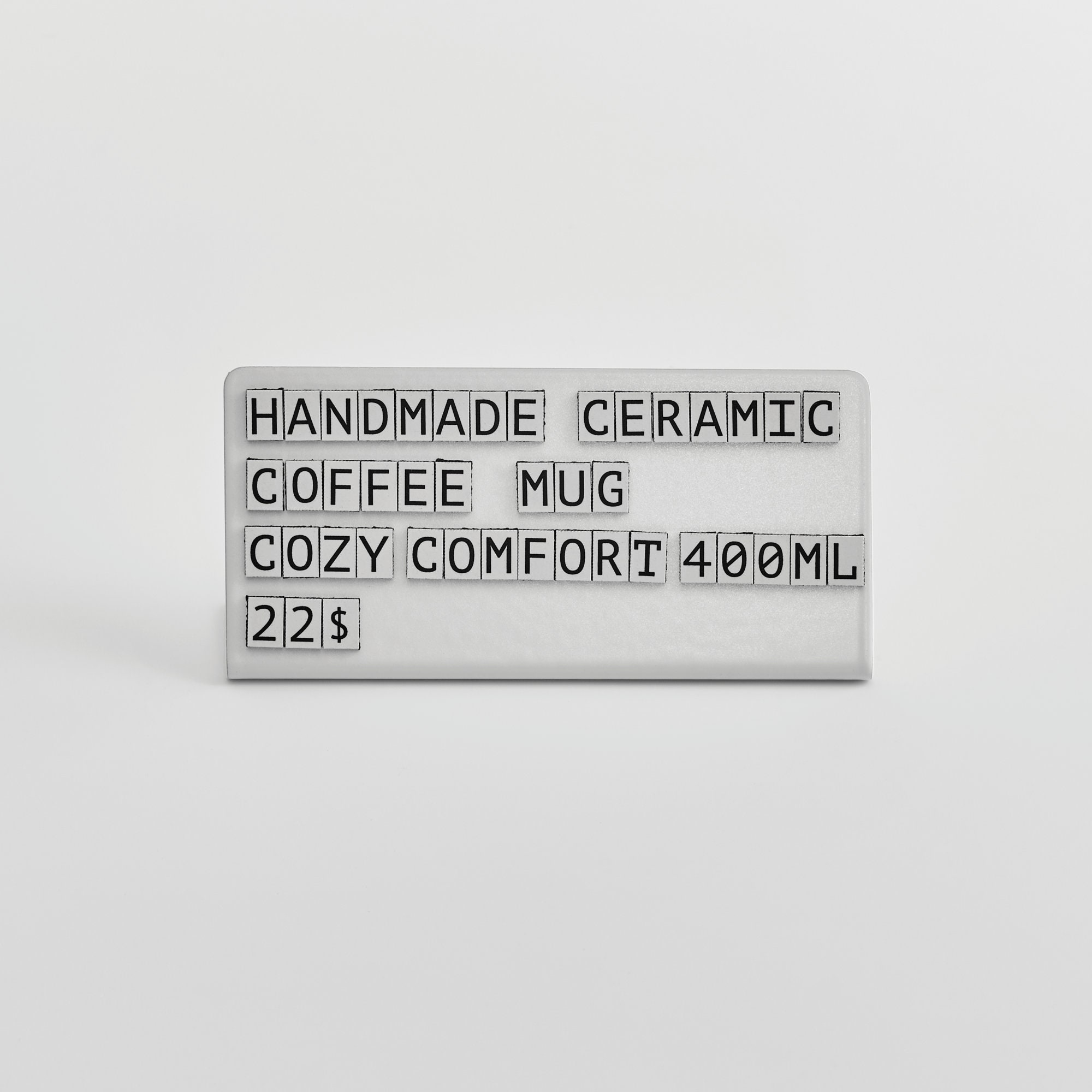 White Metal Price Tags With Changeable Magnetic Letters for Bakeries ...