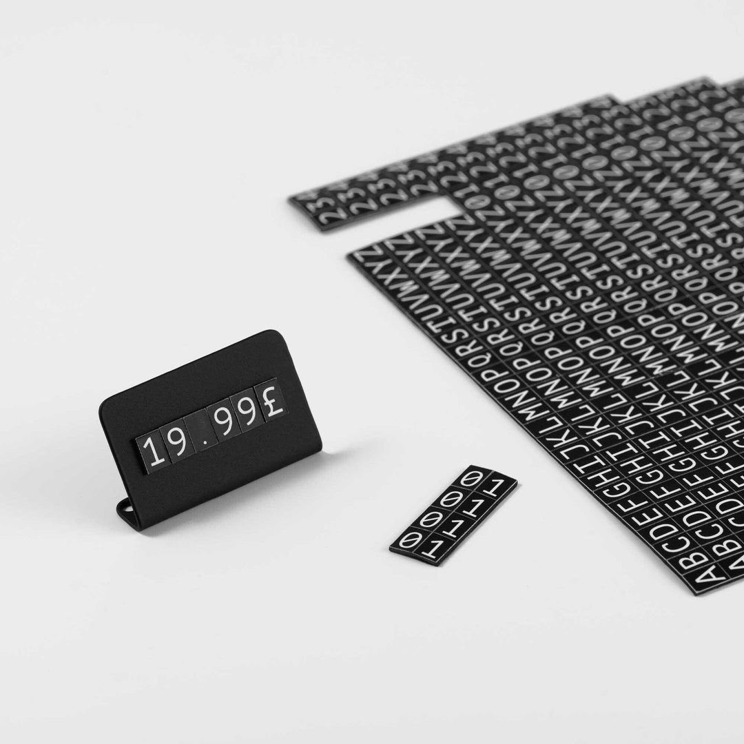 Rich Set of Mini Price Tags for Bakeries & Coffee Shops – Black Metal ...