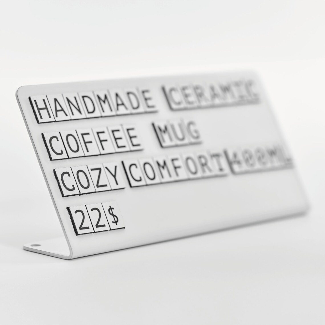 White Metal Price Tags With Changeable Magnetic Letters for Bakeries ...
