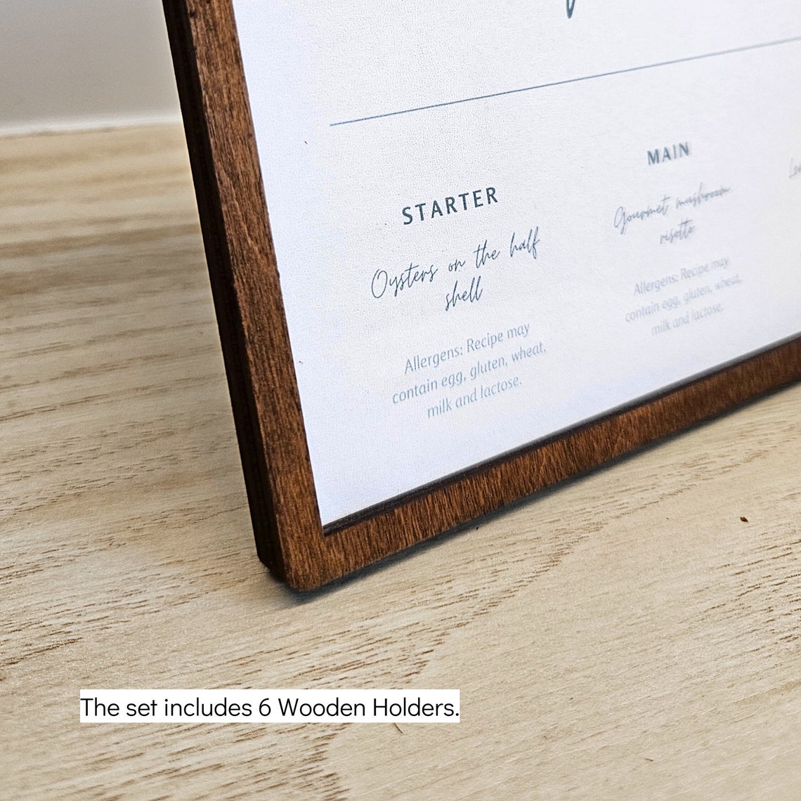 Wooden Price Tag Holder A6 Table Menu. Large Price Label. - Etsy
