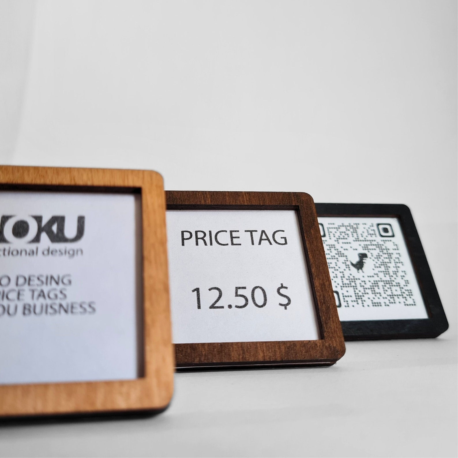 Wooden Price Tags Square Wooden Holders for Your Price for - Etsy